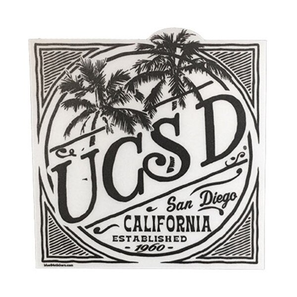 San Diego Palm Trees Sticker by Blue 84 | UC San Diego Bookstore