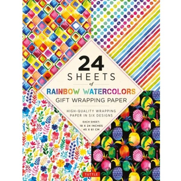 24 Sheets of Rainbow Watercolors Gift Wrapping Paper | UC San Diego ...