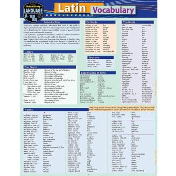 Latin Vocabulary | UC San Diego Bookstore