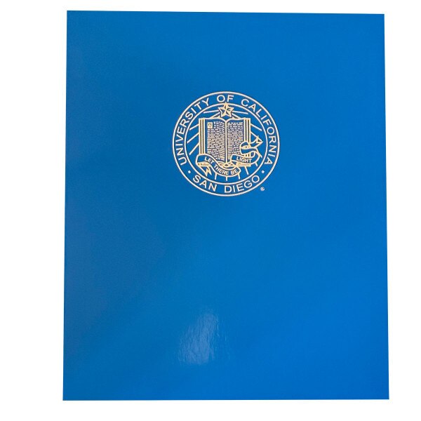 UC San Diego Ocean Blue Laminated Folder | UC San Diego Bookstore
