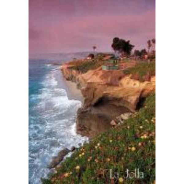 La Jolla Pink Sky Postcard by California Scene | UC San Diego Bookstore