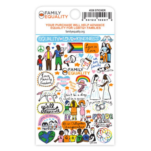 Julia Gash Family Equality Vinyl Sticker by Neil - White | UC San Diego ...