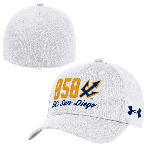 UCSD Triton Logo Cap by Under Armour - White | UC San Diego Bookstore