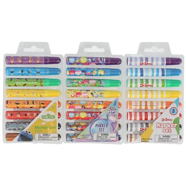 Cartoon Markers 8pc Set Assorted | UC San Diego Bookstore
